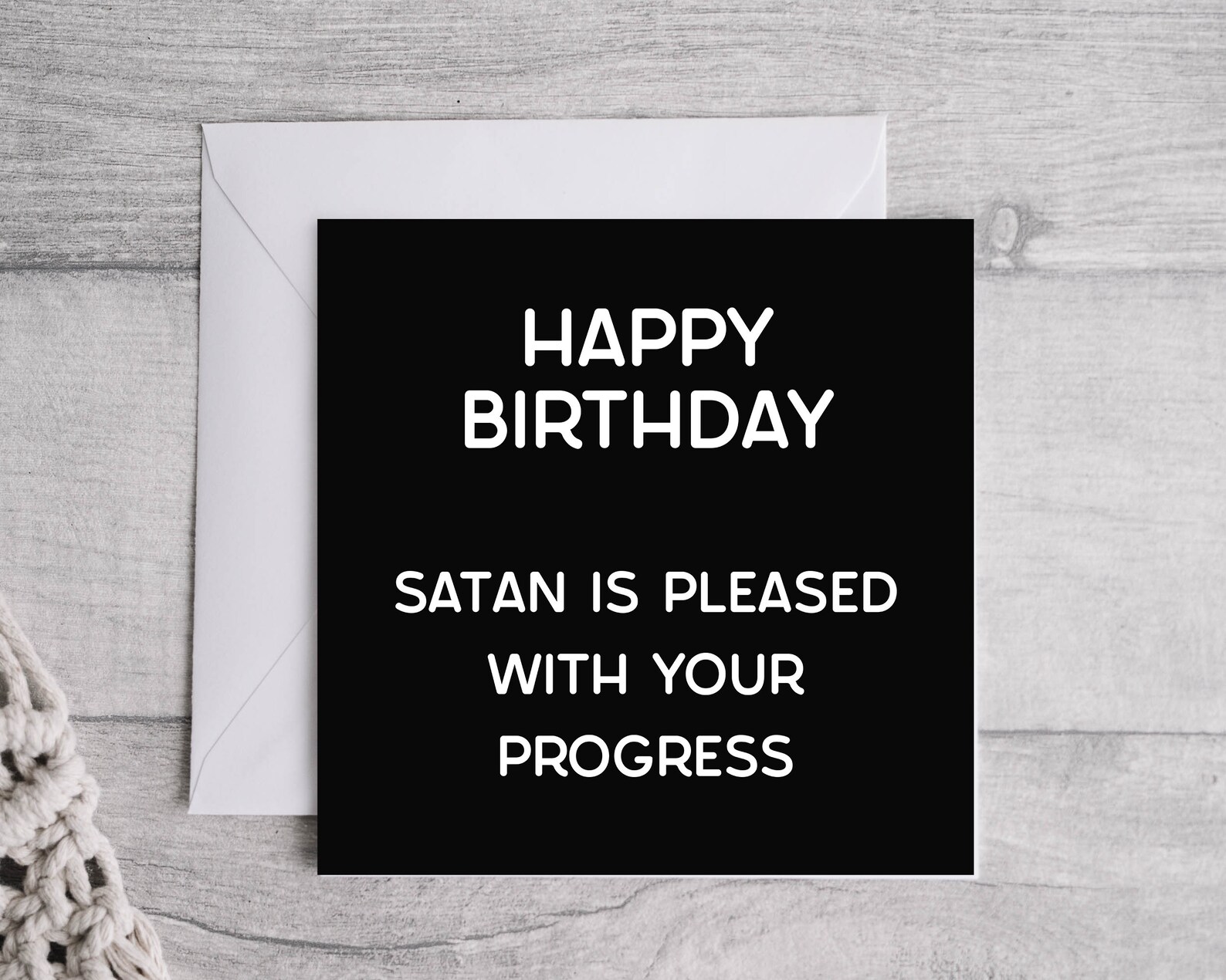 Happy Birthday Satan Greeting Card - Etsy