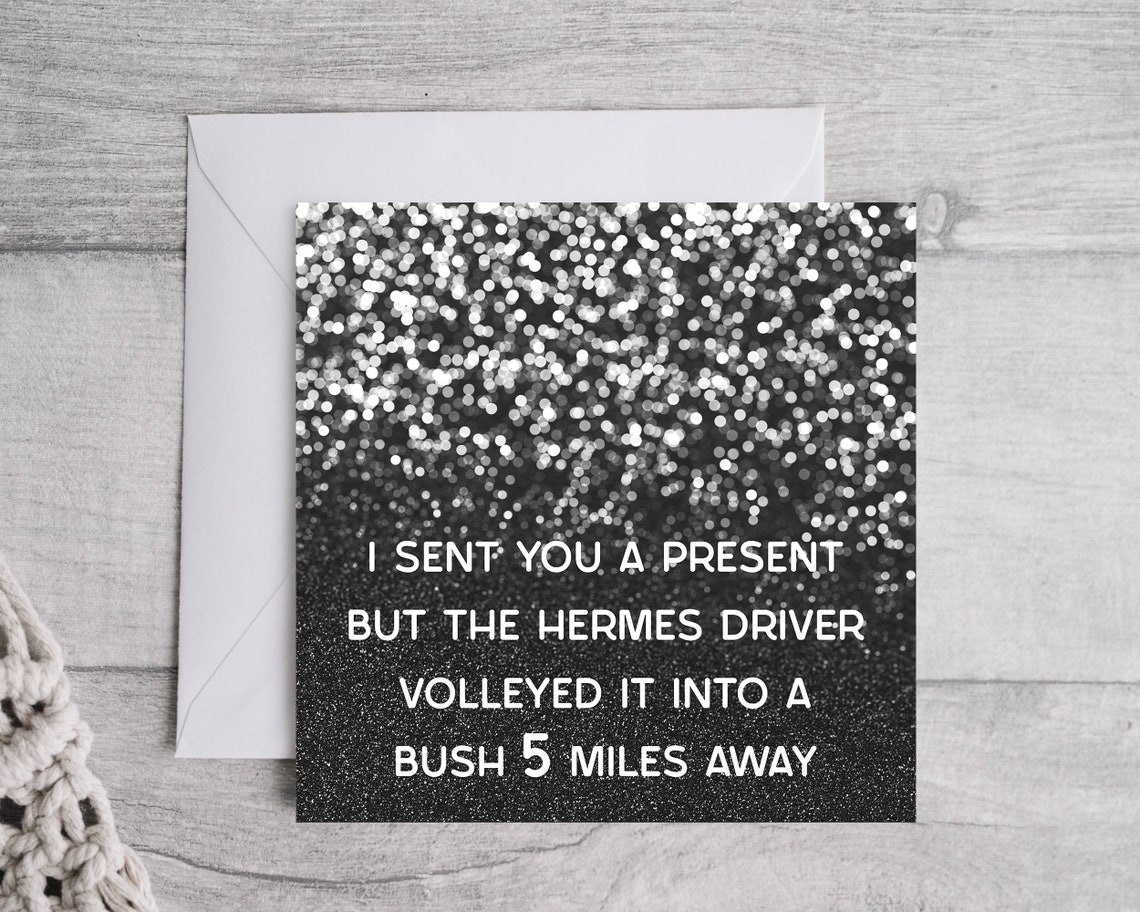 Sent You A Present Greeting Card - Etsy UK