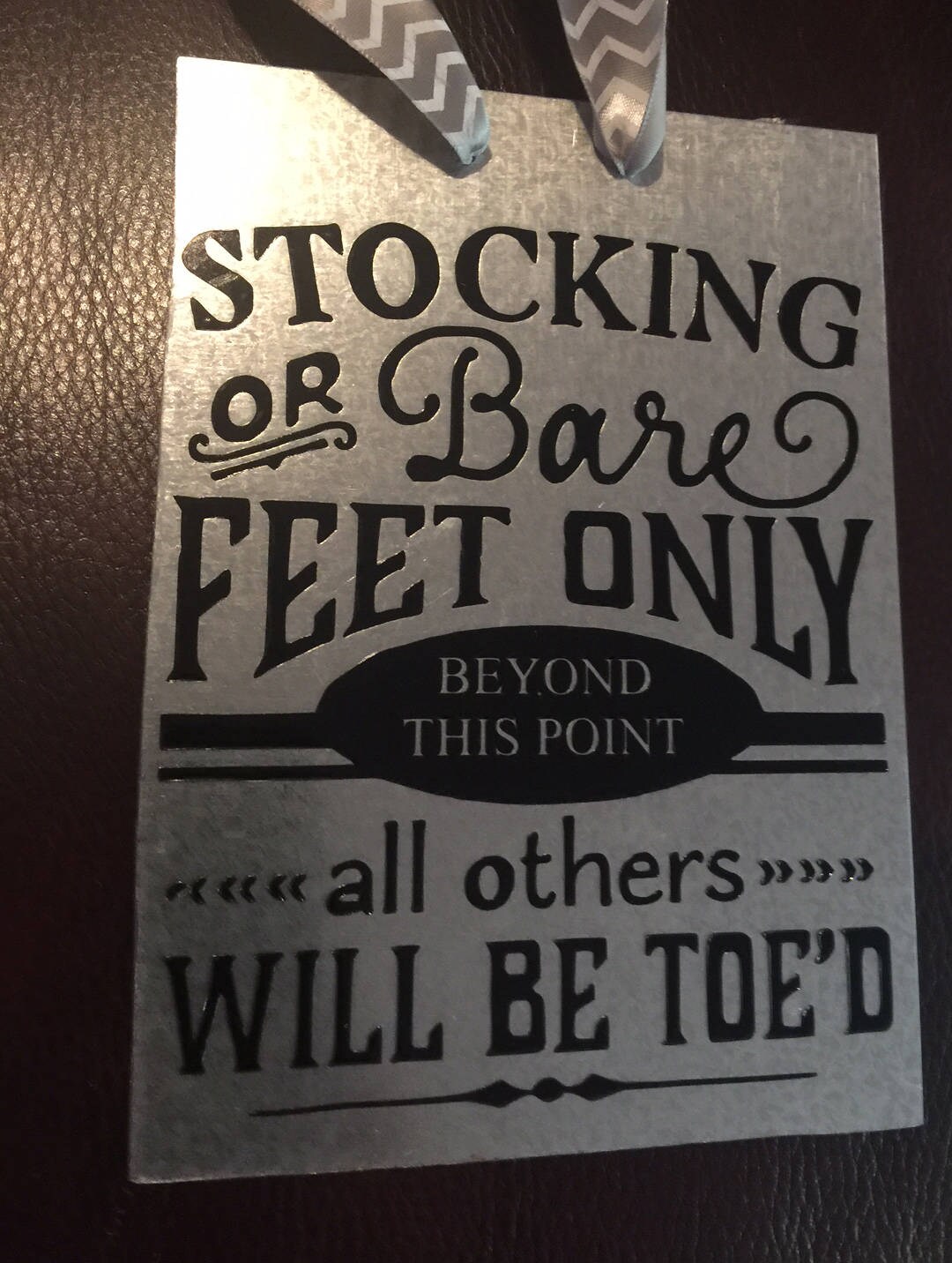 Stocking or Bare Feet Only Vinyl Only/vinyl/door Decal, Window Decal - Etsy