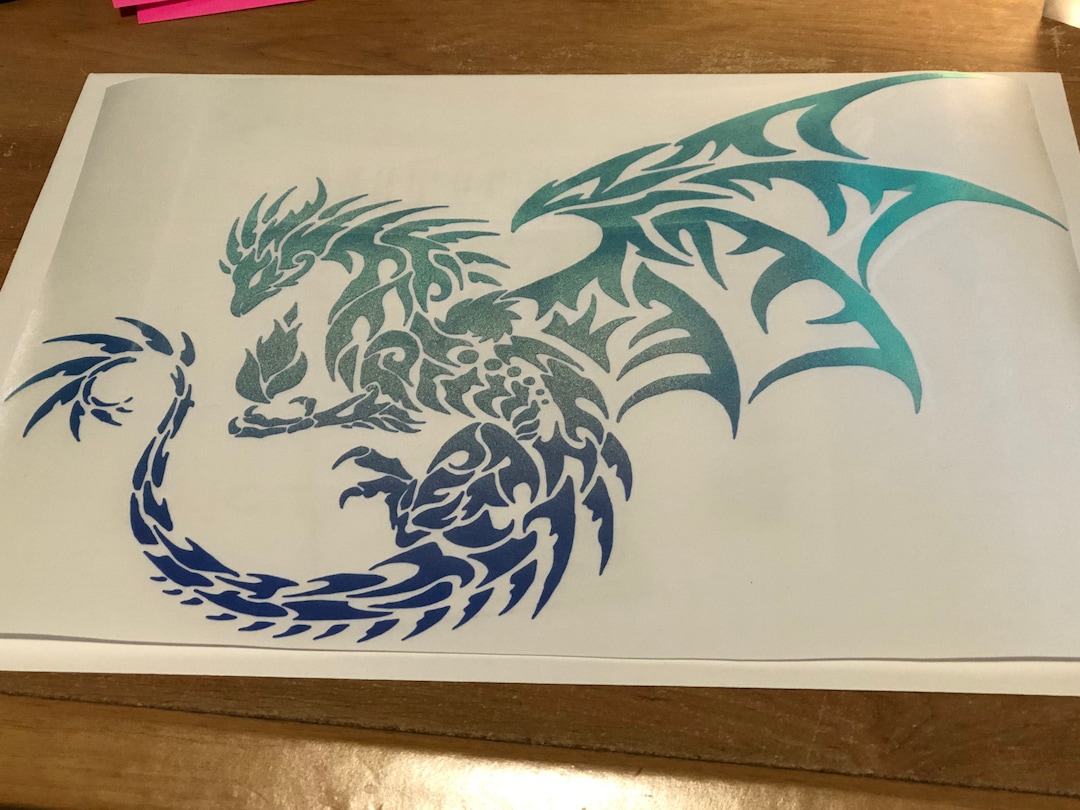 Fire Dragon Vinyl Decal - Etsy