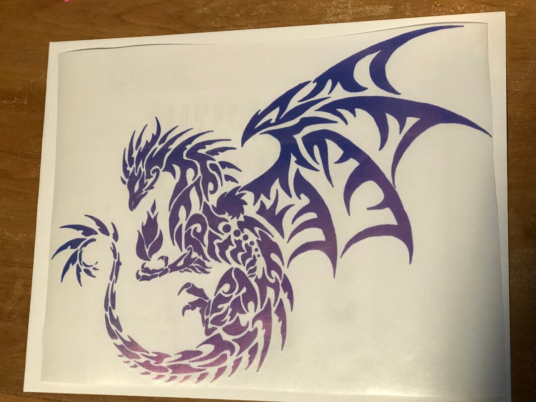 Fire Dragon Vinyl Decal - Etsy