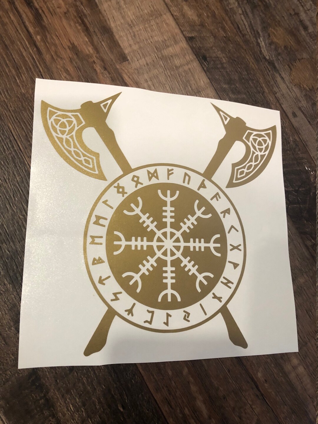 Norse Shield & Axes Vinyl Decal - Etsy