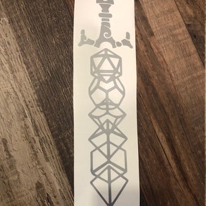 Dice Sword Vinyl Decal - Etsy