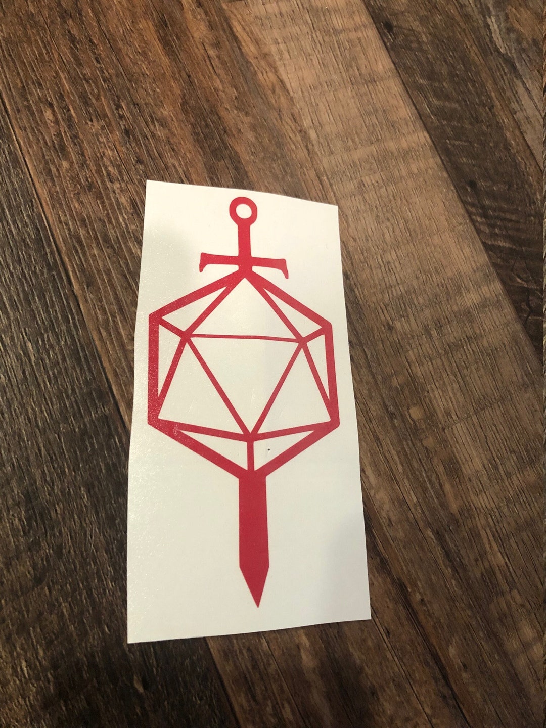 Single Die Sword Vinyl Decal - Etsy