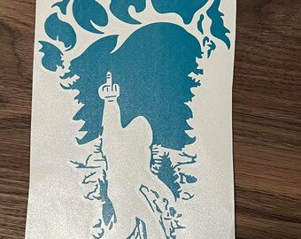 Bigfoot Sasquatch Middle Finger Set of 2 Vinyl Decals - Etsy