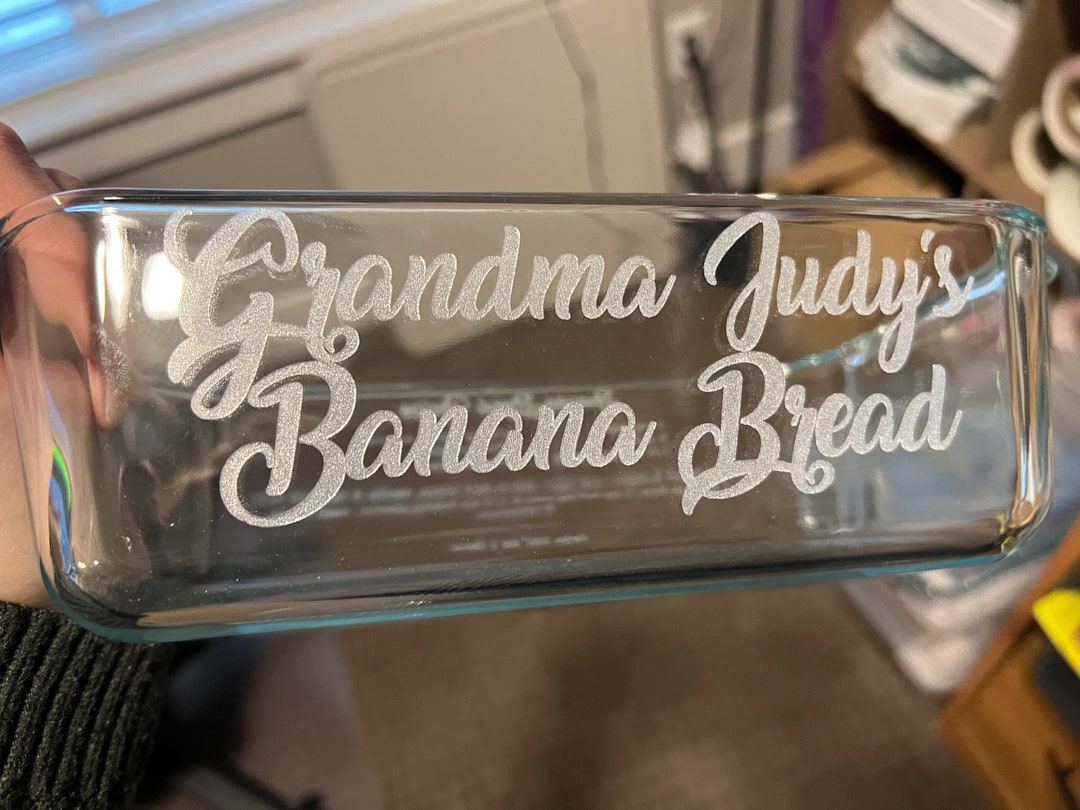 Bread Pan/custom Laser Engraved Image or Handwritten Recipe on Glass ...