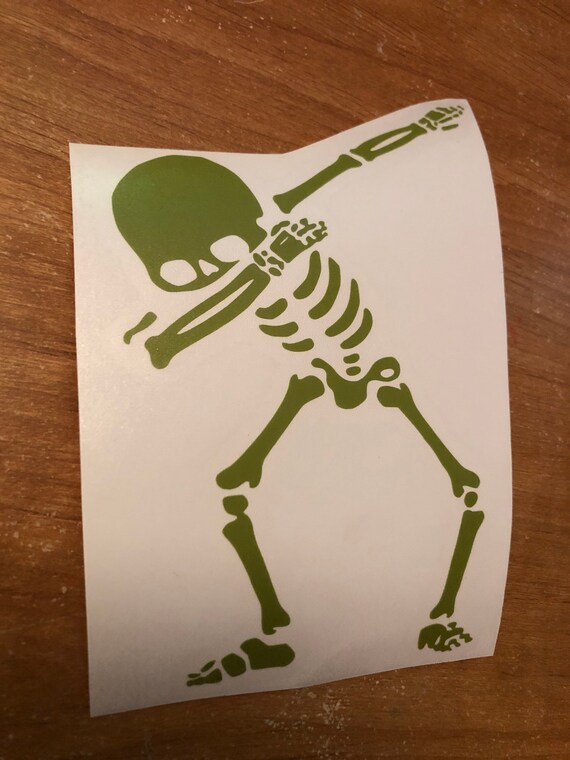 Dab Skeleton Vinyl Decal | Etsy