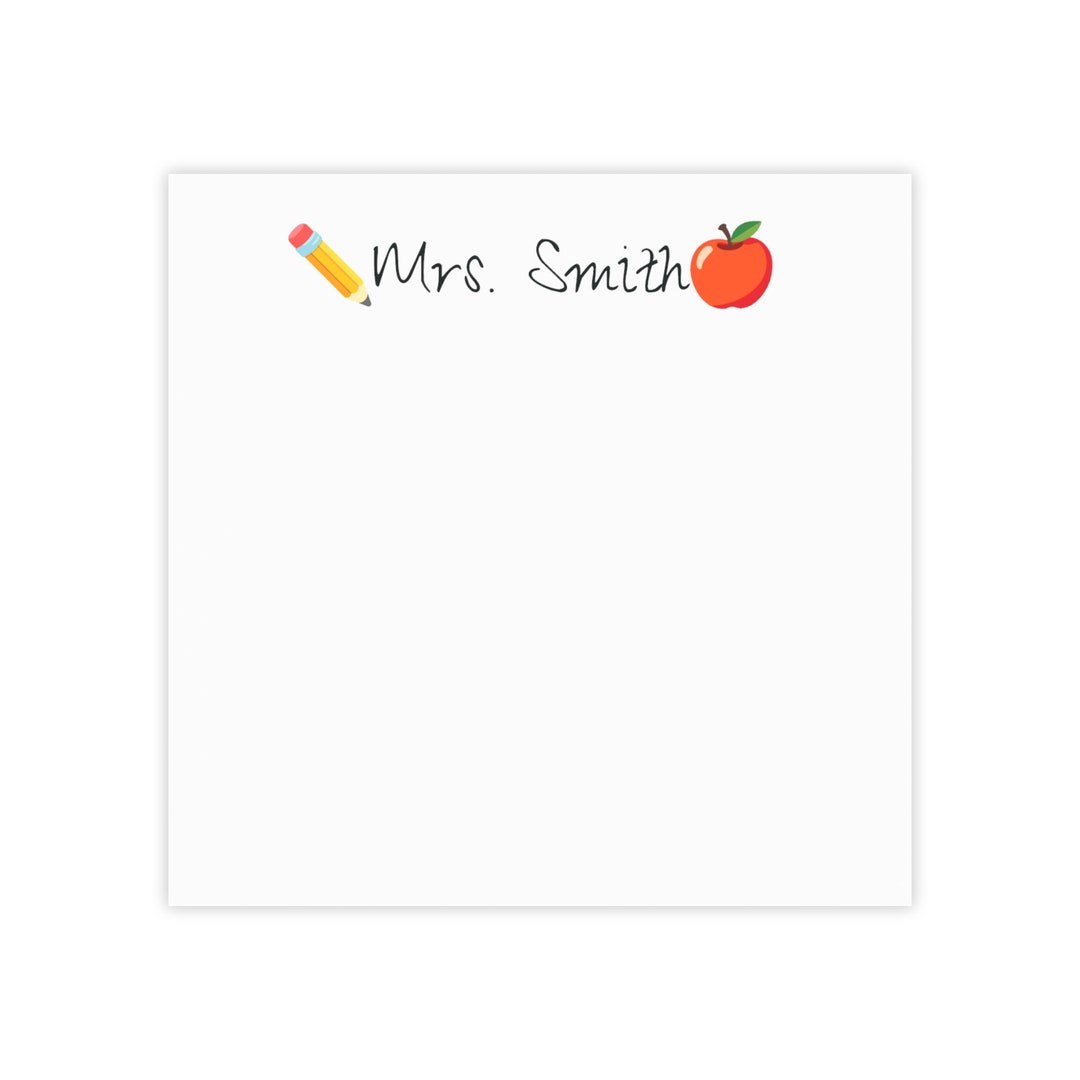 Custom Teacher Sticky Notes, Teacher Appreciation, Educator Gift Ideas ...