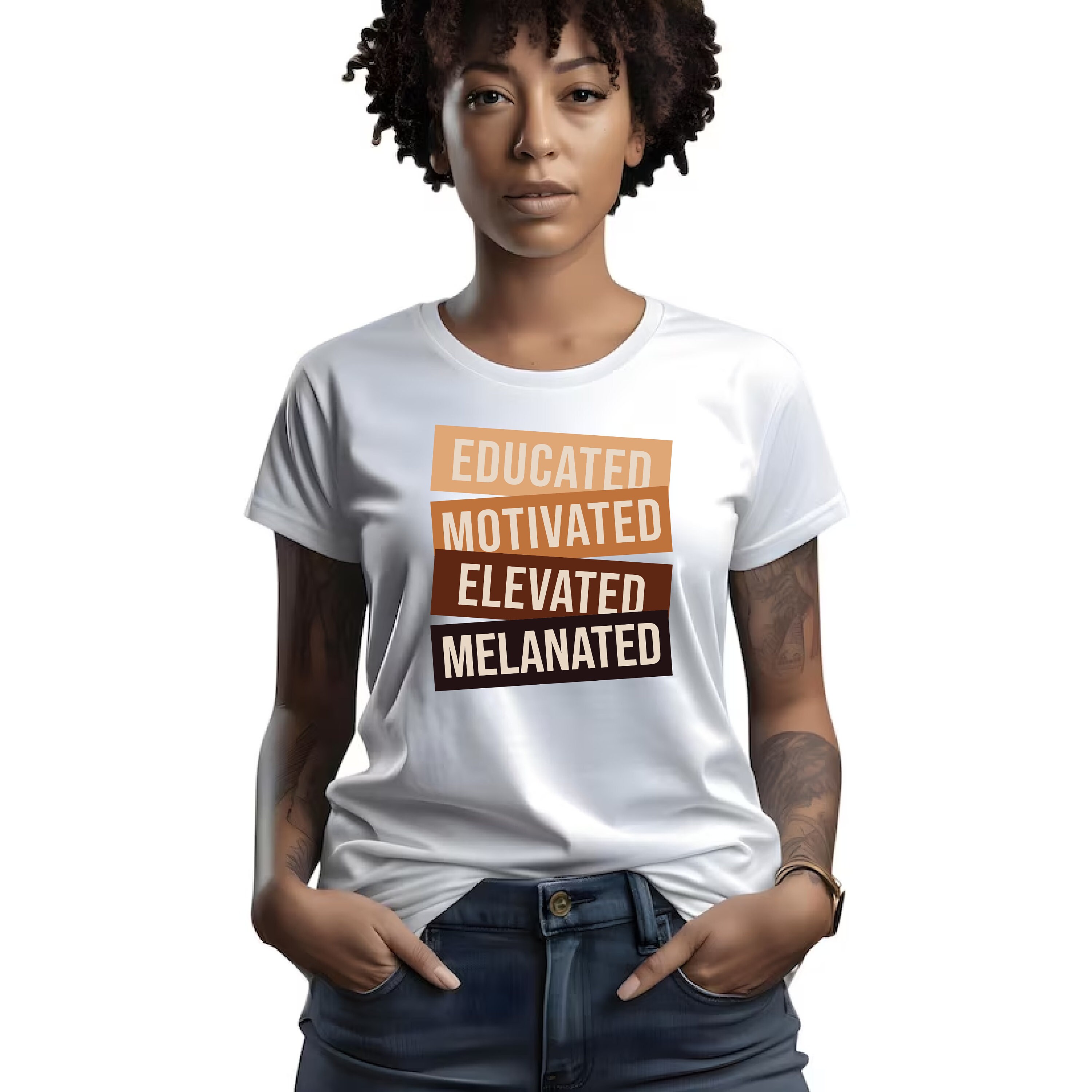 Educated, Motivated, Elevated, Melanated T-shirt, Black Educator Tee ...