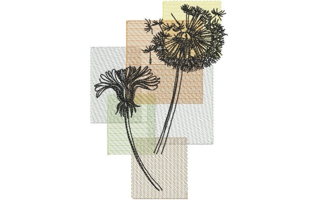 Dandelion Flower Embroidery for Machine Embroidery - Etsy