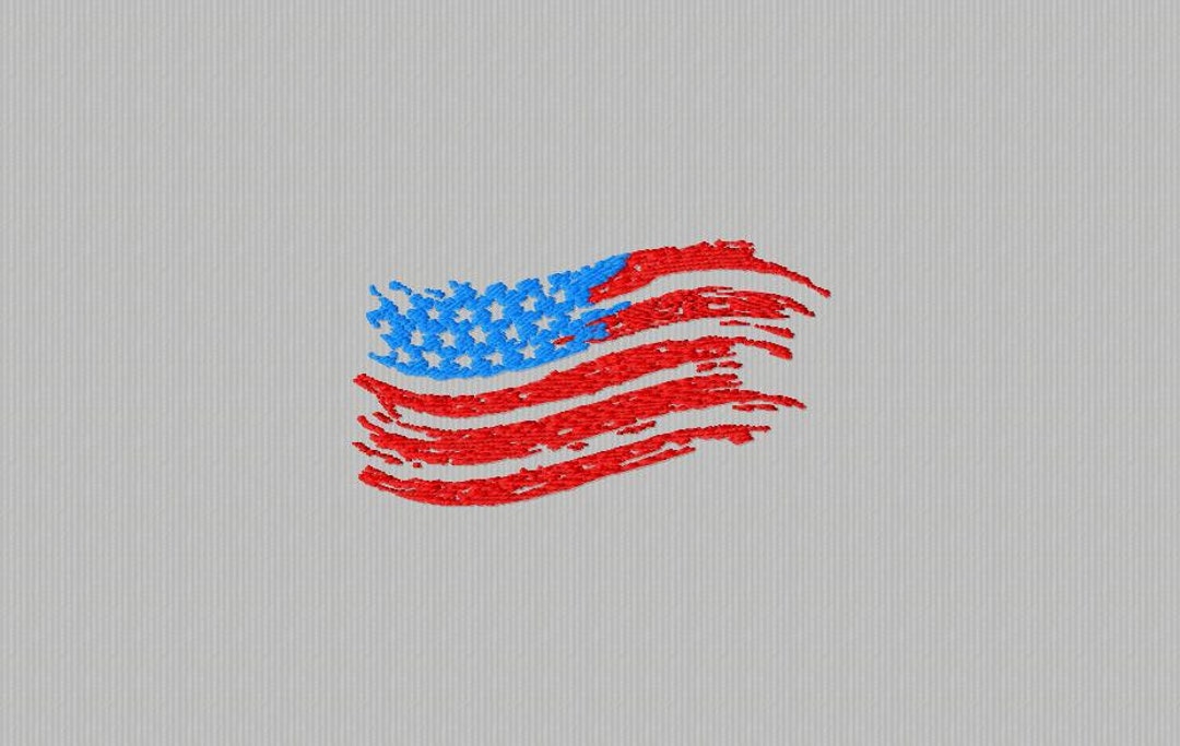USA Flag Embroidery Design 4x4 Size - Etsy