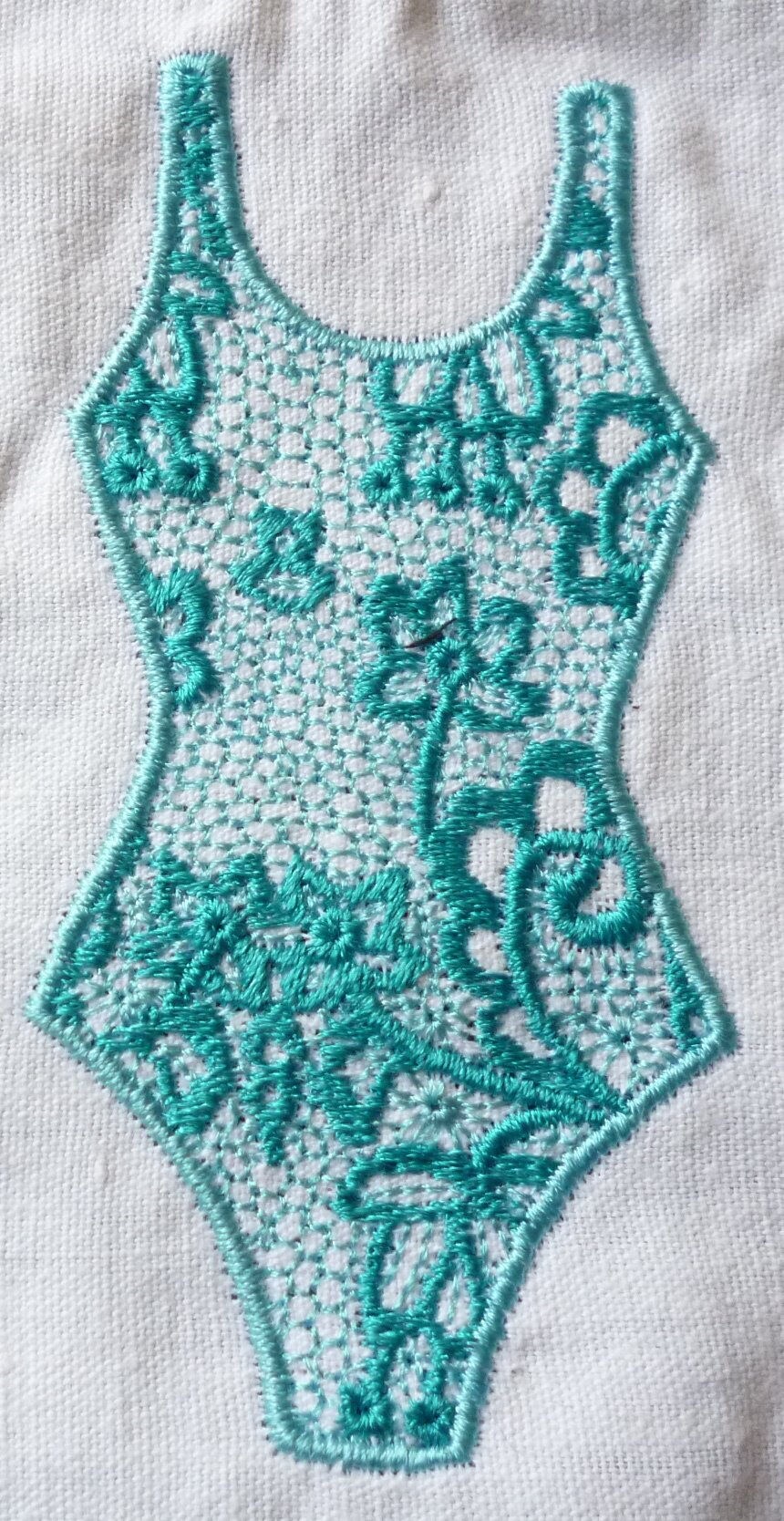 Embroidery Design of a Lace Bodysuit for Embroidery Machine in 4x4 and ...