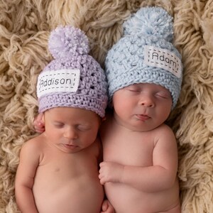 Personalized Baby Hat, Custom Newborn Gift, 35 Colors, Preemie to 1T-2T ...
