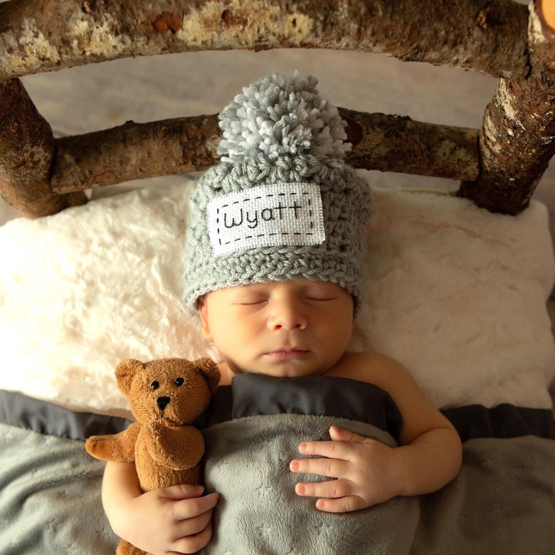 Personalized Baby Hat, 43 Colors, Preemie to 1T-2T Size, NICU Beanie - Etsy
