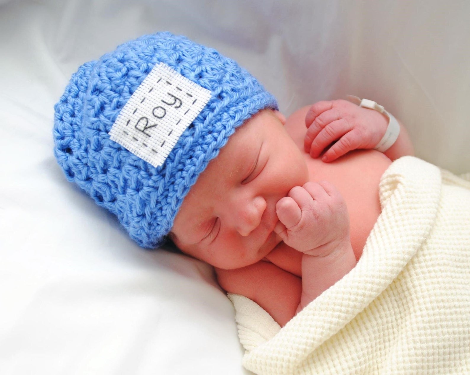 Monogrammed Newborn Baby Hat Personalized Baby Boy Hat | Etsy