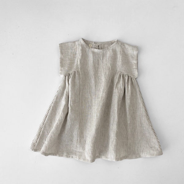 Baby Linen Dress - Etsy