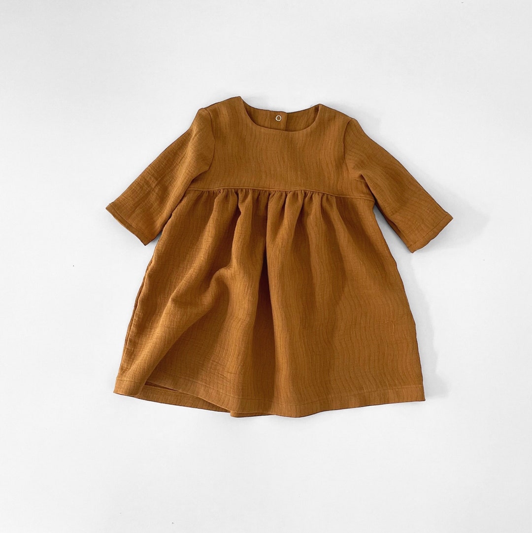 Girls Gauze Dress Baby Linen Dress Girls Muslin Clothes - Etsy
