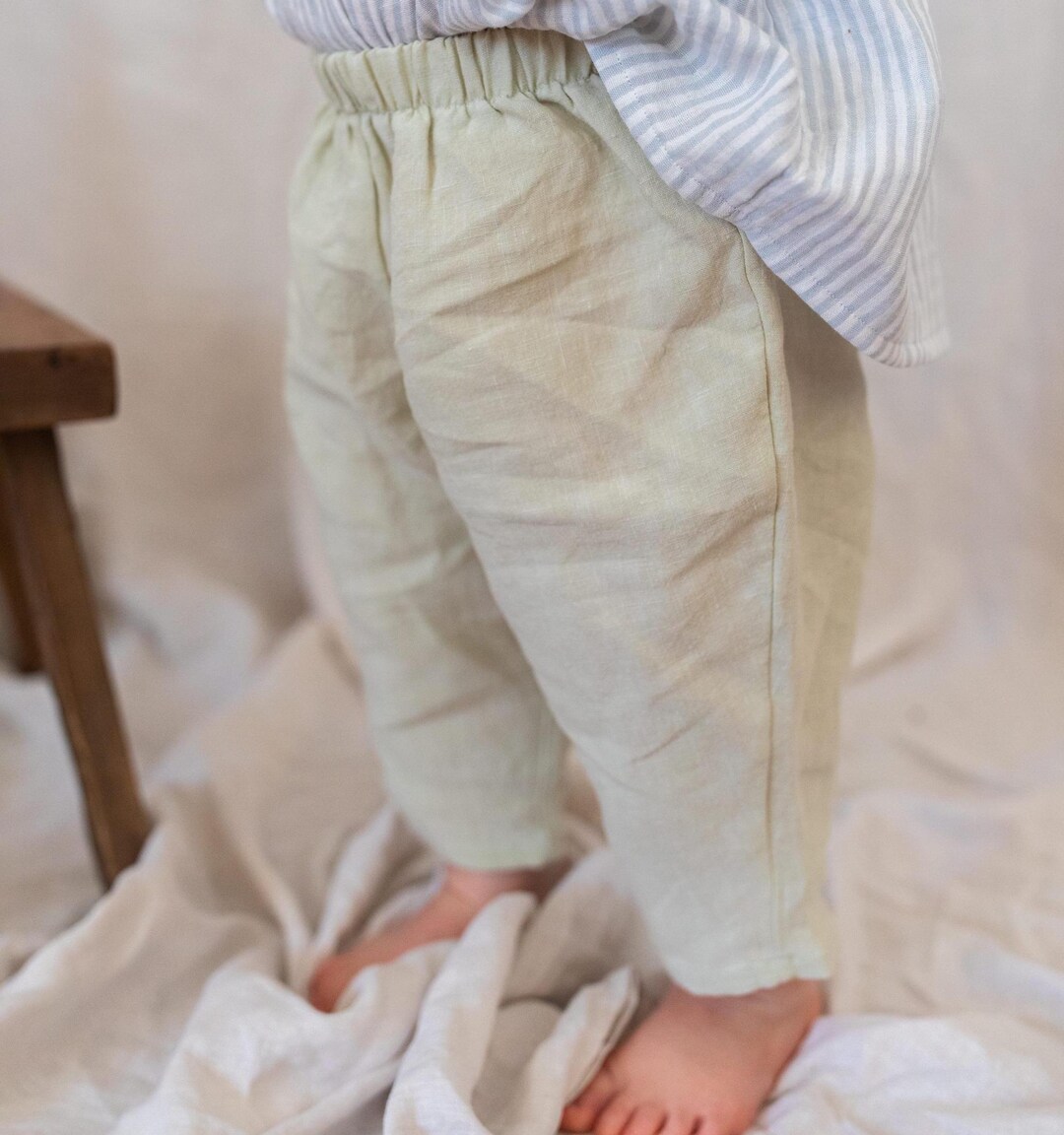 Baby Linen Trousers, Linen Pants Kids, Kids Cropped Trousers, Kids ...
