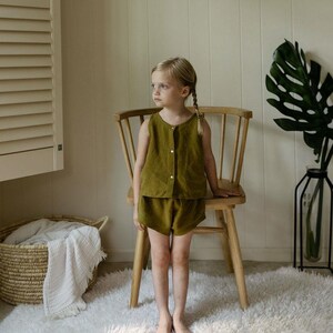 Kids Linen Tank Top, Linen Top Made in Australia, Linen Vest, Kids Tank ...