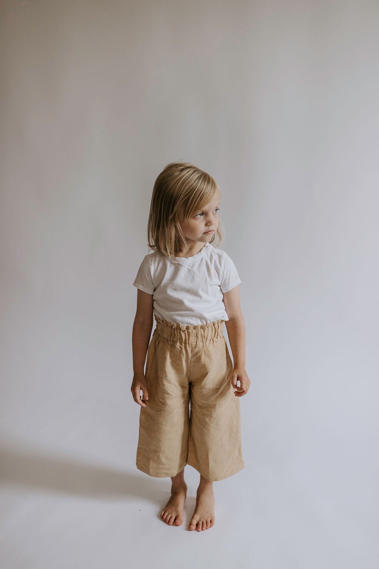 Kids Linen Culottes With Pockets Kids Linen Pants Baby Linen - Etsy