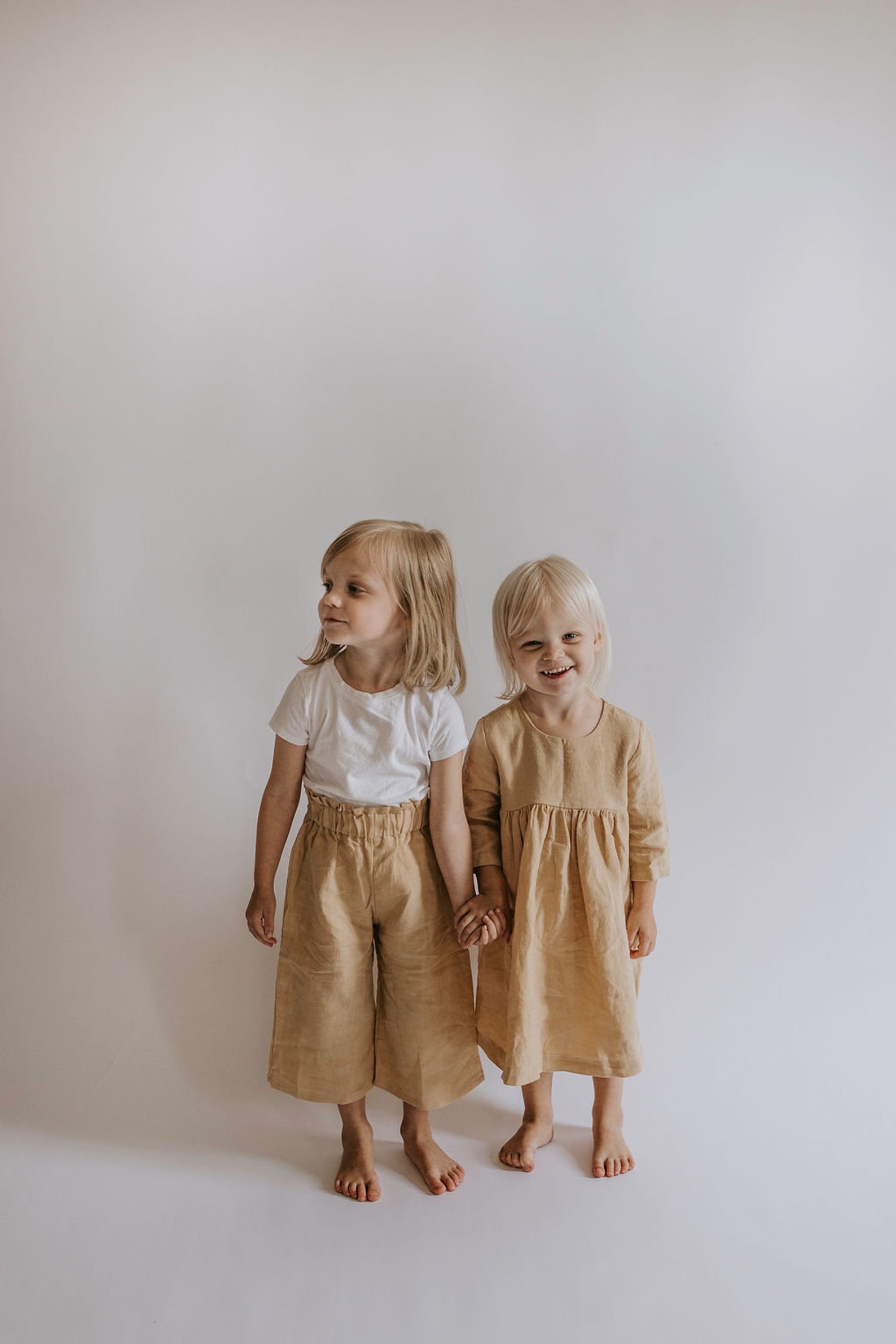Kids Linen Culottes With Pockets Kids Linen Pants Baby Linen - Etsy