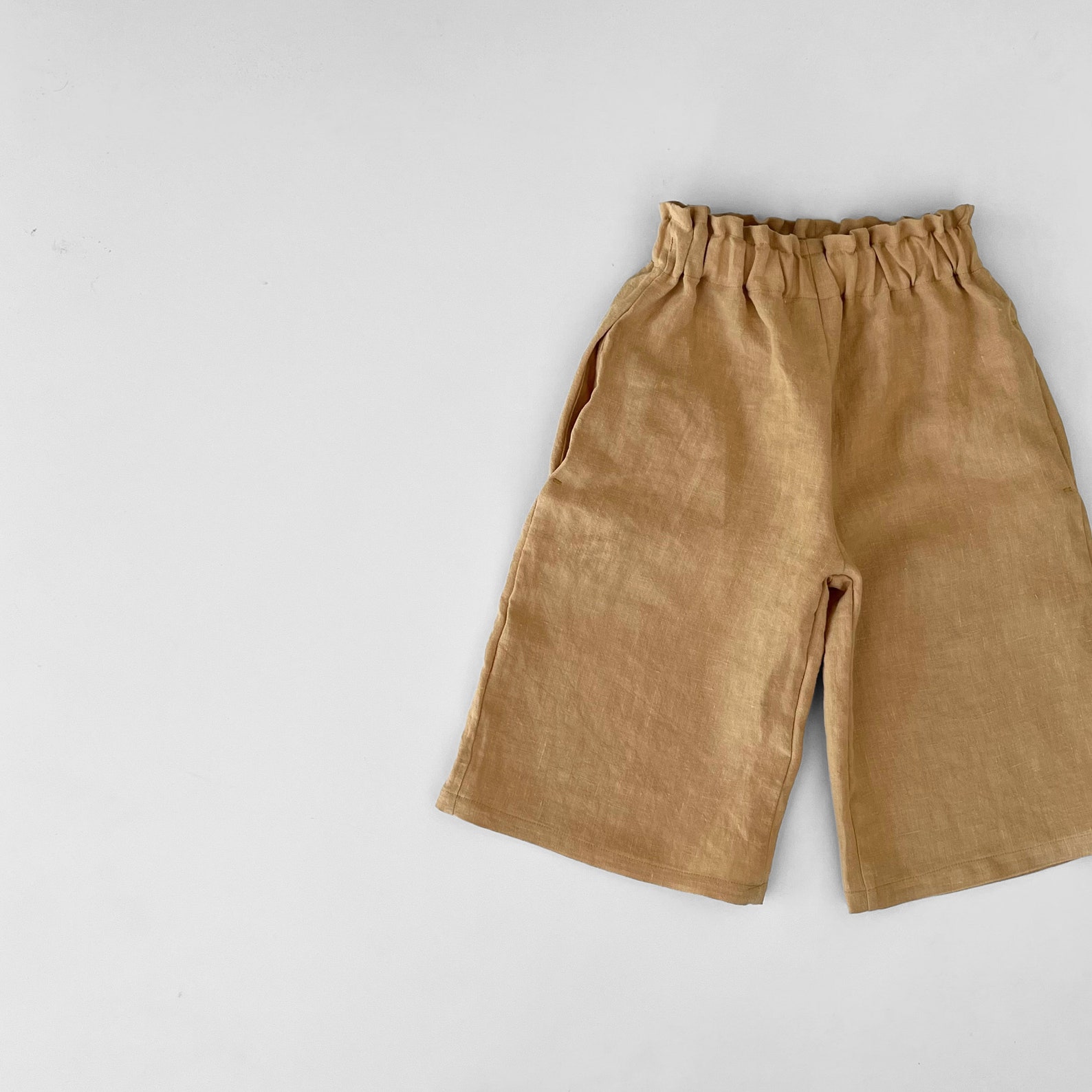Kids Linen Culottes With Pockets Kids Linen Pants Baby Linen - Etsy