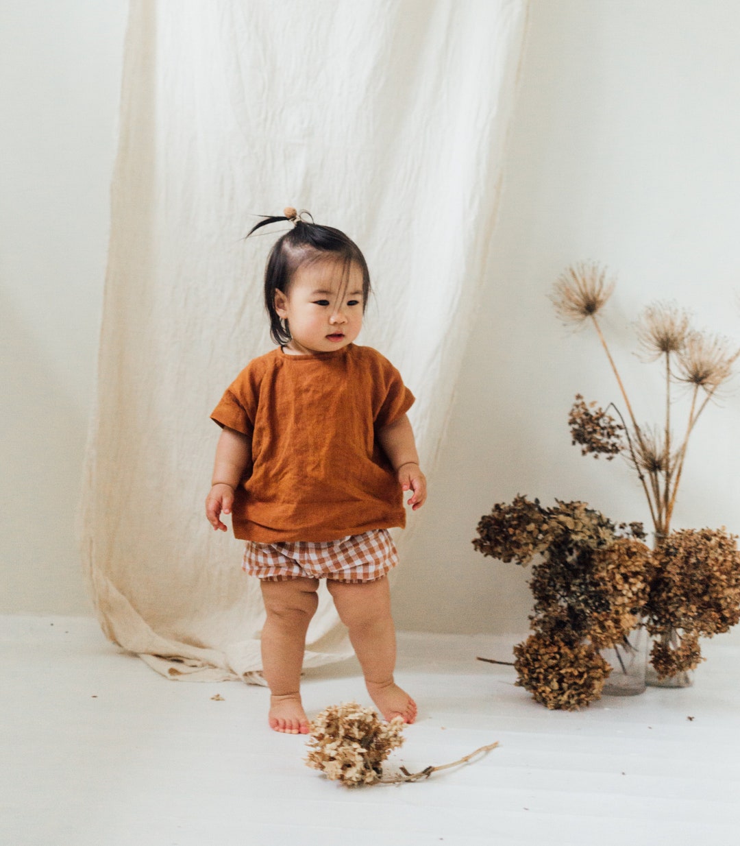 Kids Linen Shirt, Baby Linen Top, Linen Clothing Children, Gender ...