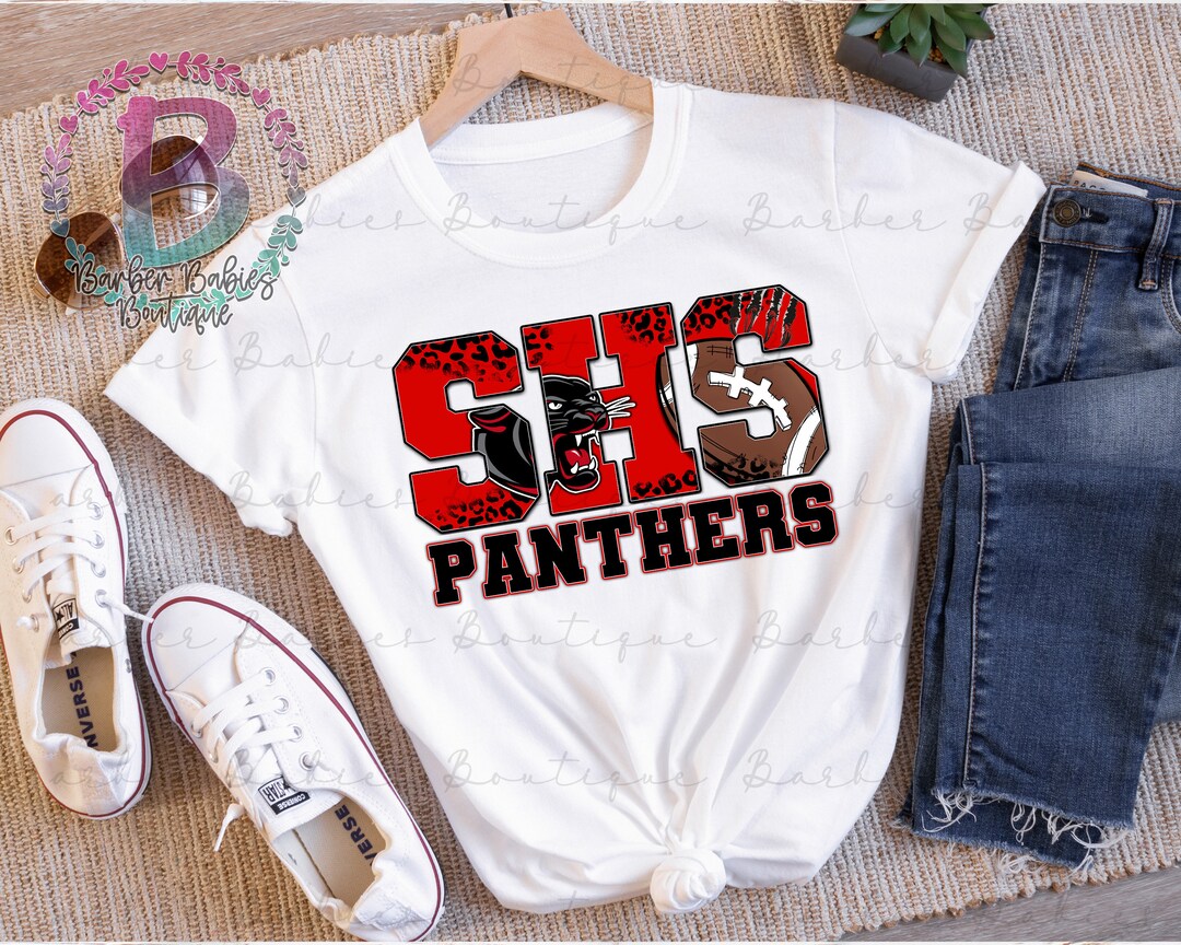 Ready to Press Sublimation Transfer SHS Red and Black Panthers Mascot ...