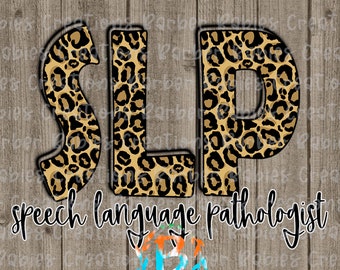 Digital Png File Speech Language Pathologist Stacked Cheetah Leopard ...