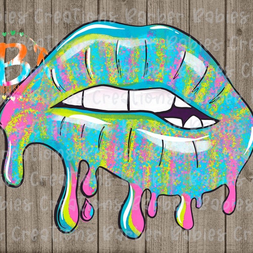 Ready to Press Sublimation Transfer Drip Melting Lips - Etsy