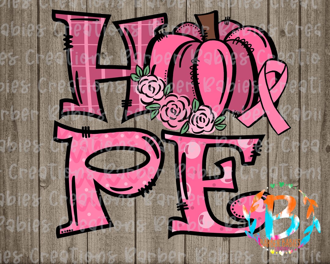 Ready to Press Sublimation Transfer HOPE Breast Cancer Awareness ...