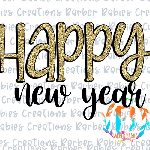 Happy New Year Cuttable Design SVG PNG DXF & Eps Designs | Etsy
