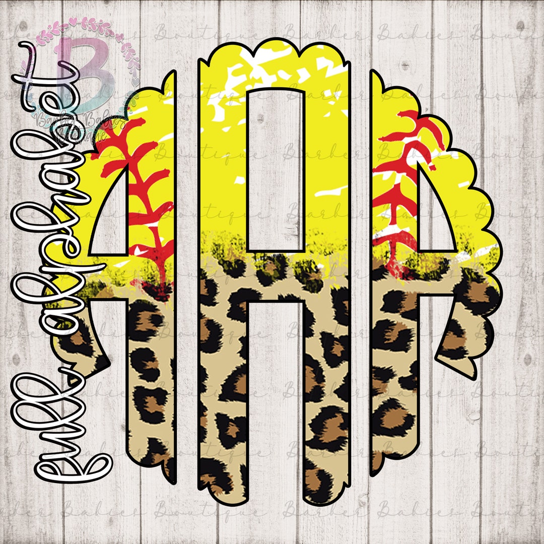 Full Alpha Set Softball W/ Cheetah Fade Scalloped Edge 78 High Def ...