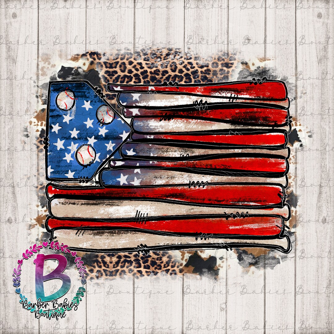 Ready to Press Sublimation Transfer Red White and Blue Baseball and ...