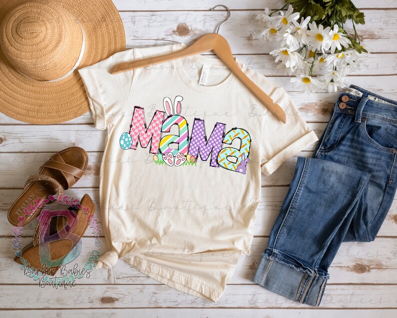 Easter Mama Sublimation Transfer – Bunny, Polka Dots, Stripes (ready to ...