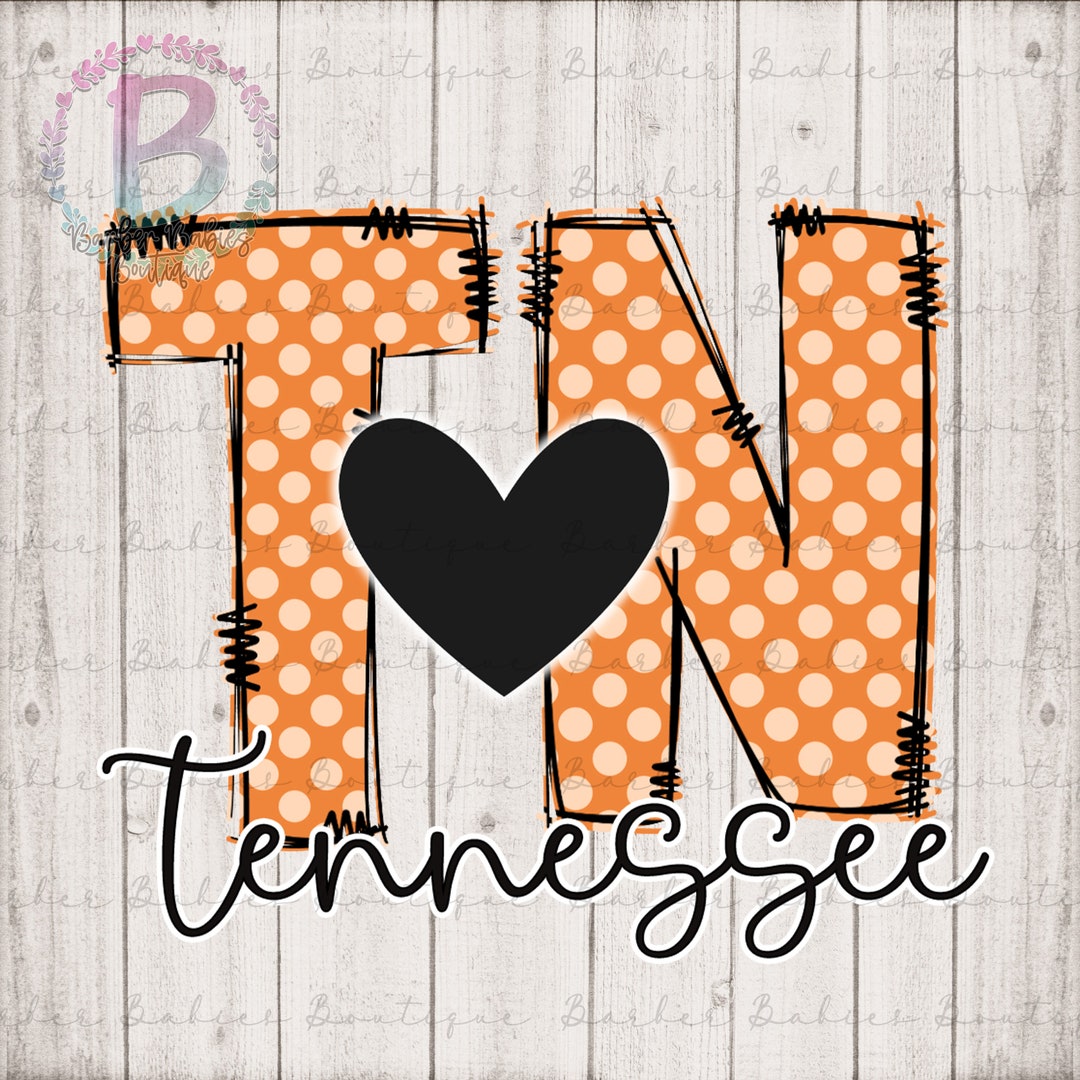 PNG File Tennessee Home TN Tennessee State Orange and White Doodles ...