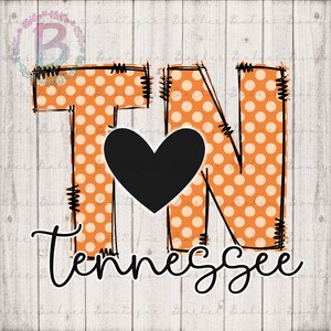 PNG File Tennessee Home TN Tennessee State Orange and White Doodles ...
