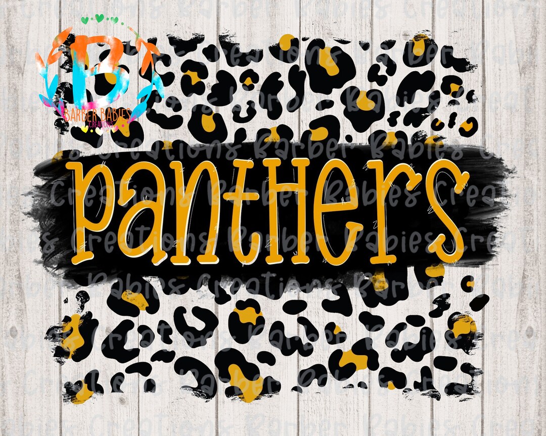 Ready to Press Sublimation Transfer Panthers LC Lewis Co. Black and ...