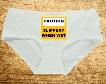 Caution Slippery When Wet Thong - Etsy