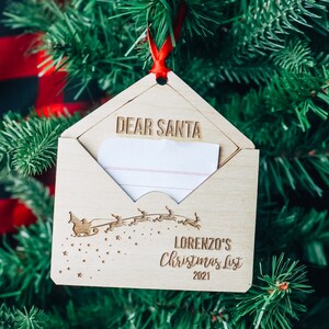 Personalized Letter to Santa Ornament, Customizable Christmas Wishlist ...
