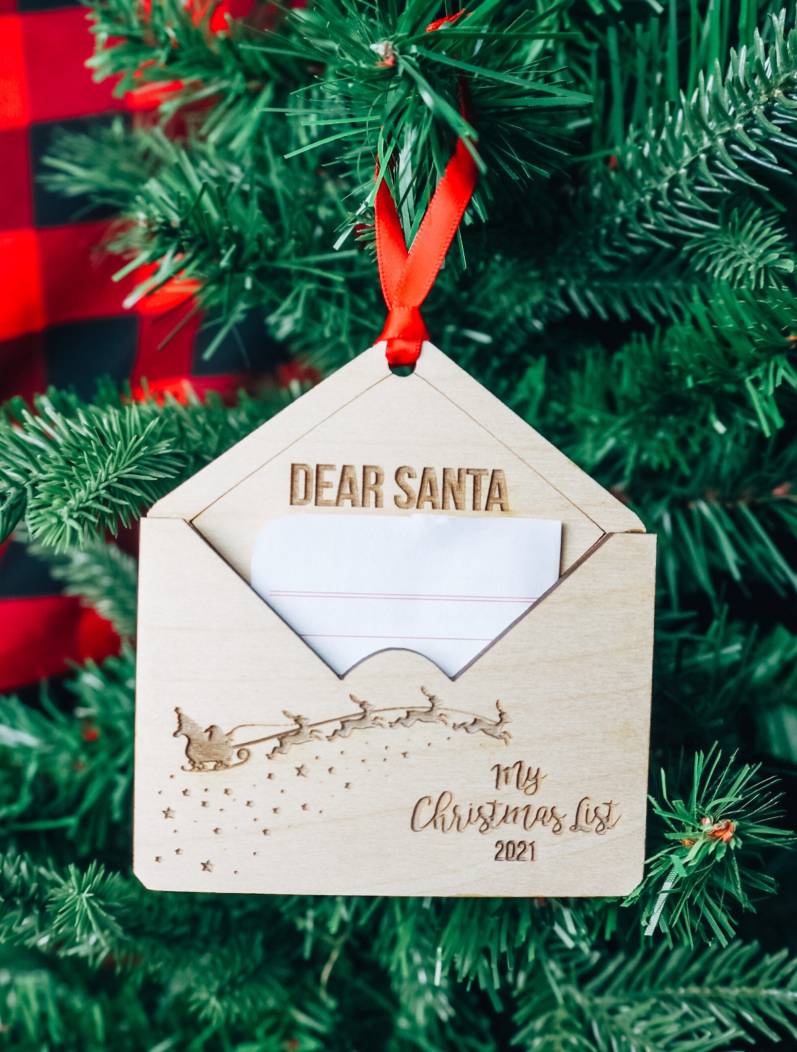 Personalized Letter to Santa Ornament Customizable Christmas - Etsy