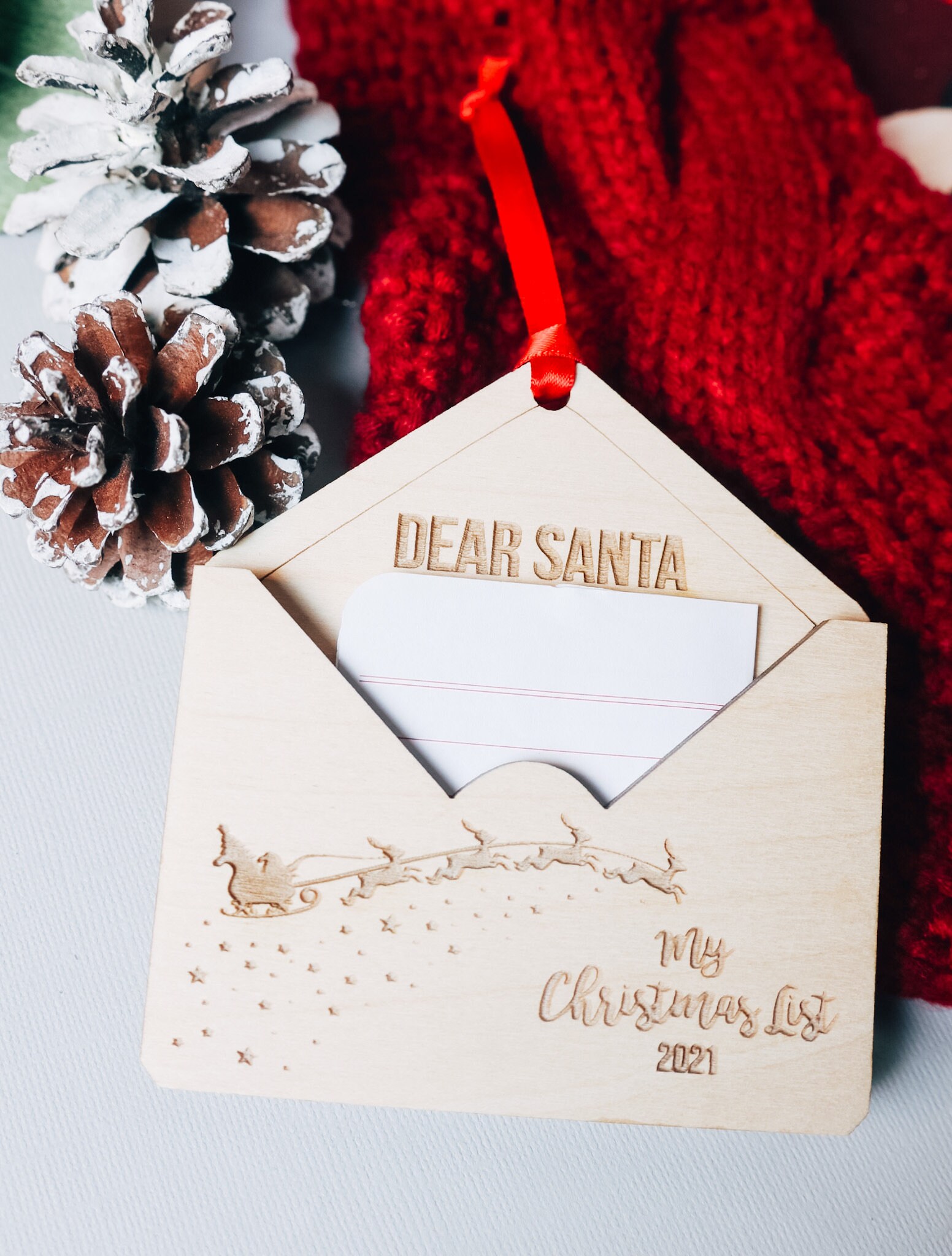 Personalized Letter to Santa Ornament Customizable Christmas - Etsy