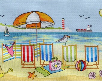 Beach Cross Stitch - Etsy UK
