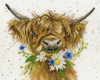 Highland Cow Cross Stitch Kit - Etsy UK