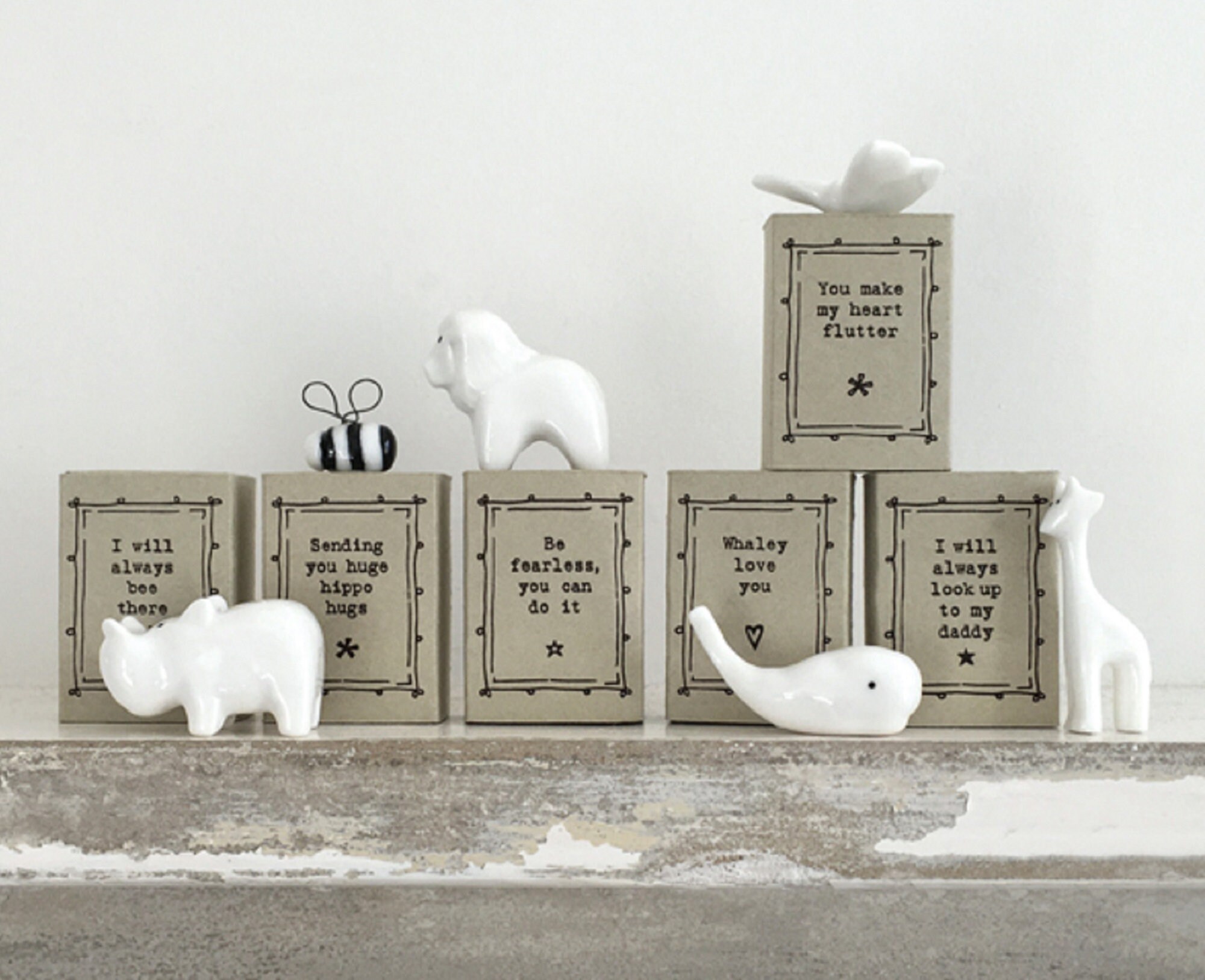 Matchbox Mini Porcelain Animal Bee Butterfly Giraffe Hippo - Etsy UK