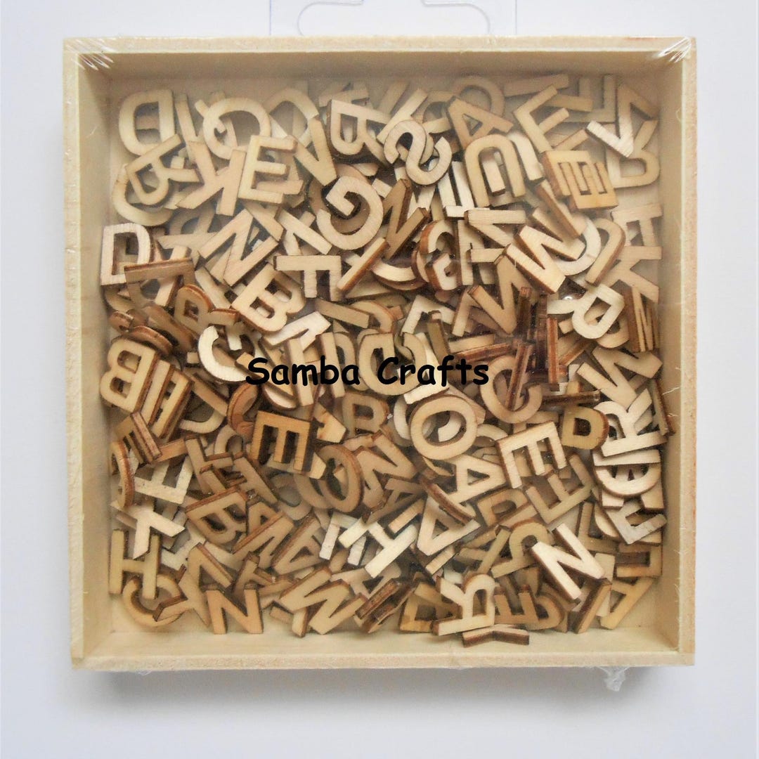 Small Wooden Letters Initials, Approx 190 Pieces, Card Making ...