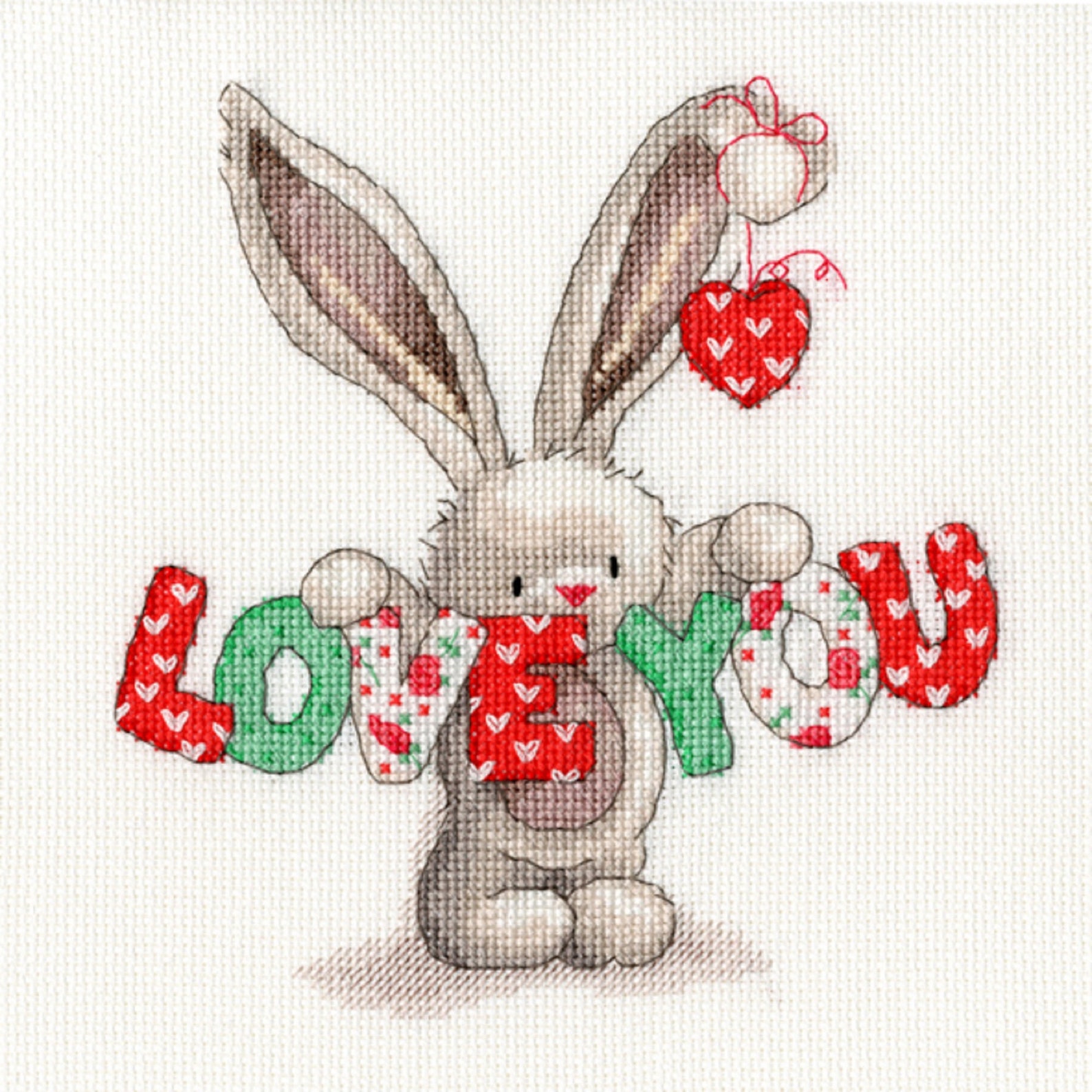 Cross Stitch Kit by Bothy Threads Bebunni Love You Rabbit | Etsy