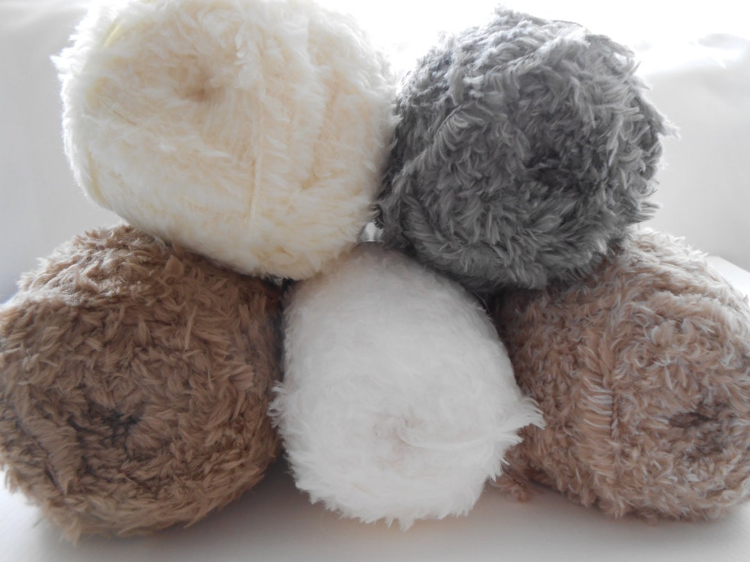 King Cole Truffle Yarn, Faux Teddy Fur, Soft Fluffy Knitting Wool ...