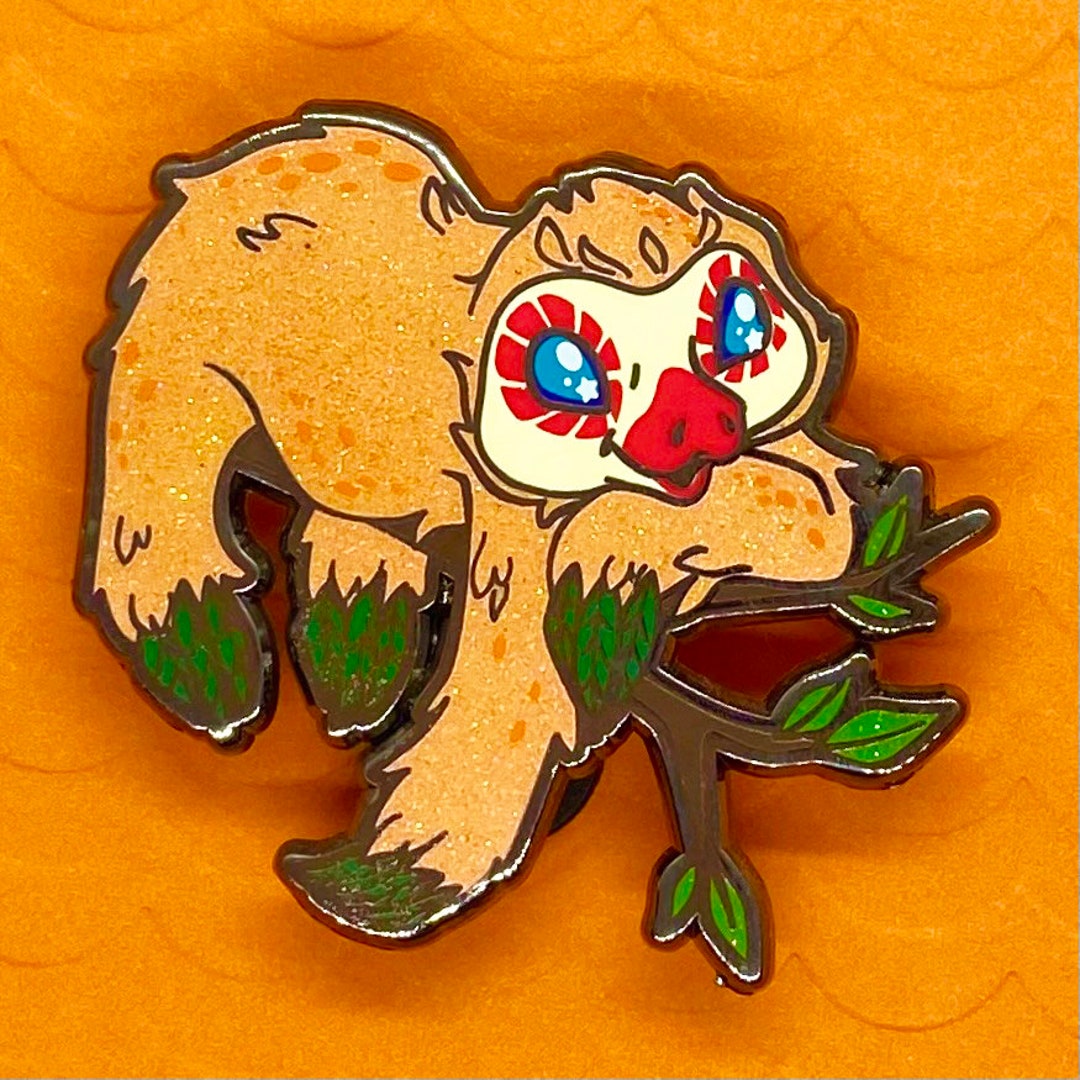 2021 Red Groth Grapefruith Sloth Enamel Pin - Etsy