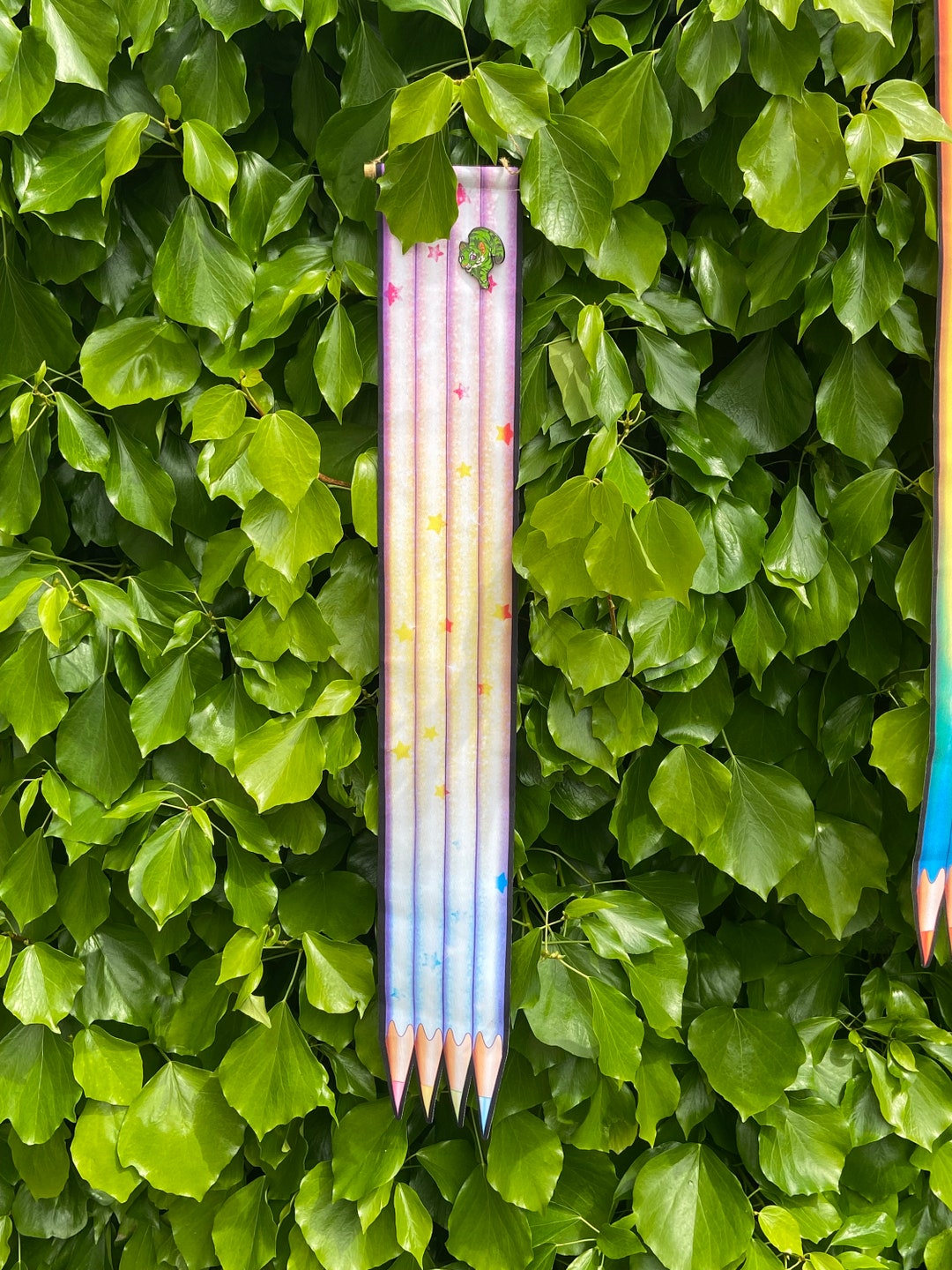Pastel Colored Pencil Shaped Enamel Pin Banner - Etsy